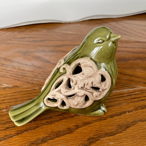 Accents | Ceramic Cut Out Green Tabletop Porcelain Dove | Poshmark